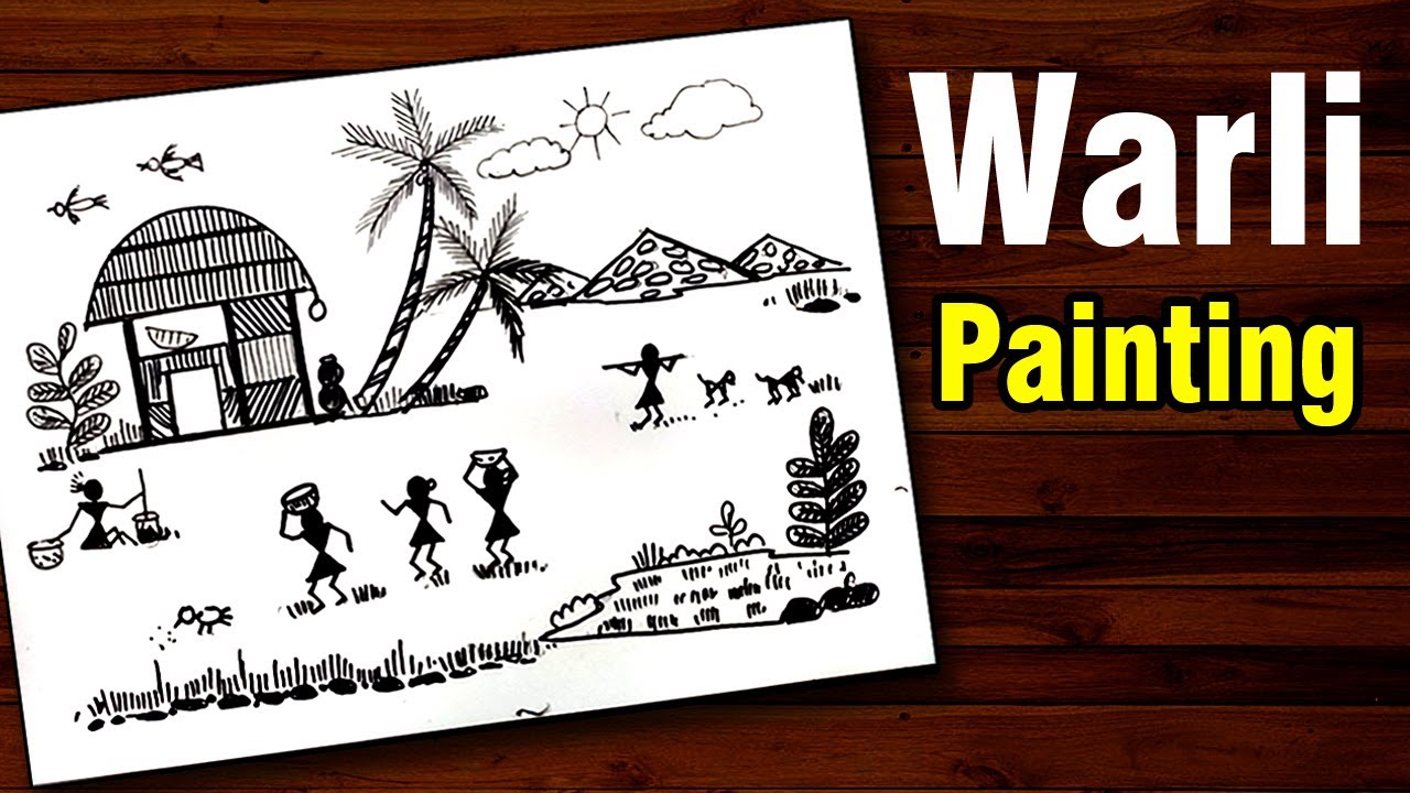 warli painting for beginner | warli drawing | warli art tutorial ...