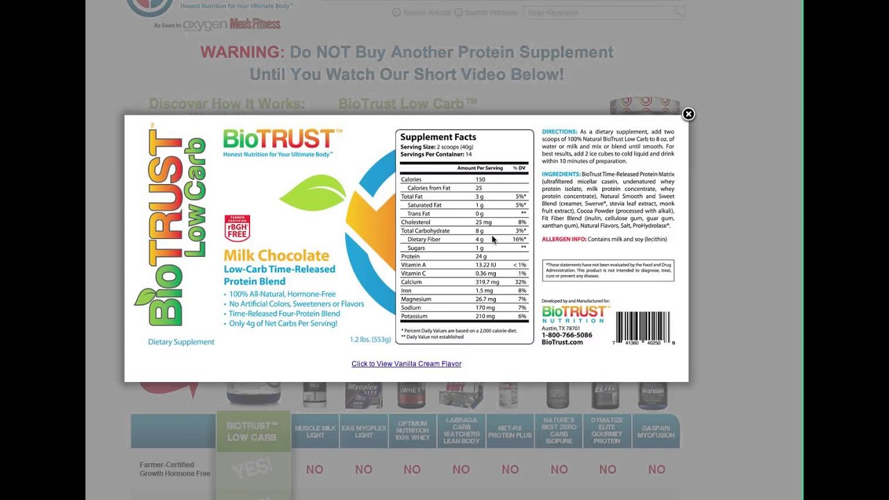 BioTrust Low Carb Protein Review - Protein Supplement - YouTube