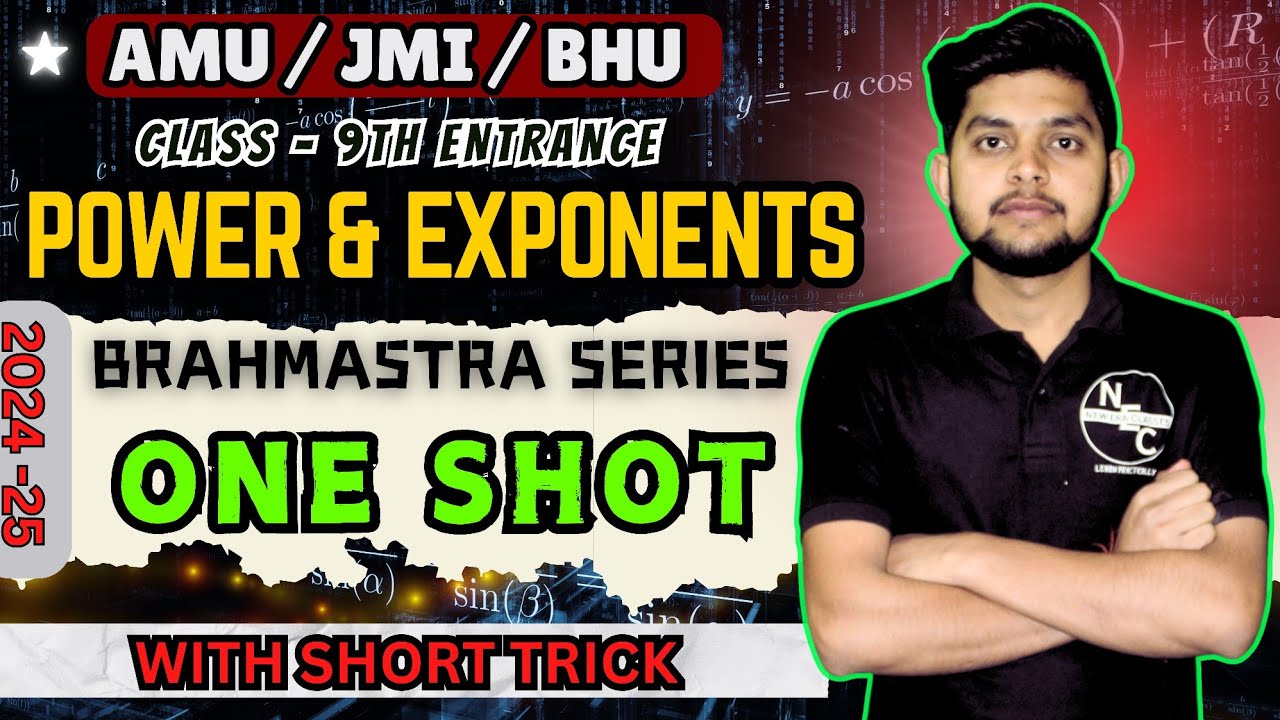 Math | Power and exponents IN ONE SHOT | AMU / BHU / JMI 9th entrance exam 2024 - 25 # ...