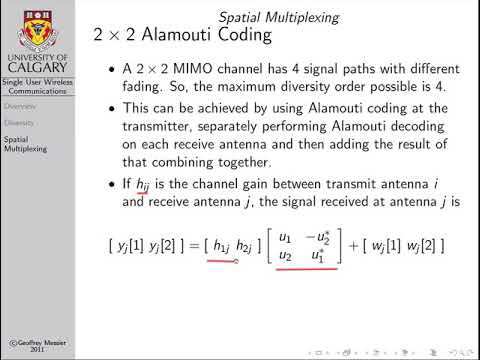 Wireless Communications: Spatial Multiplexing - YouTube