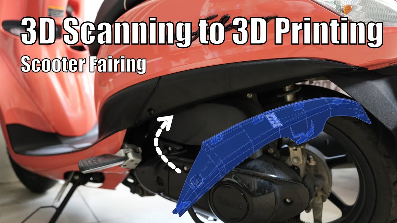 3D Scanning to 3D Printing: Reversing a Scooter Fairing in CAD with ...