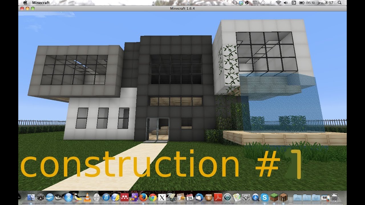 MINECRAFT : [Tuto construction] Maison moderne #1 - YouTube