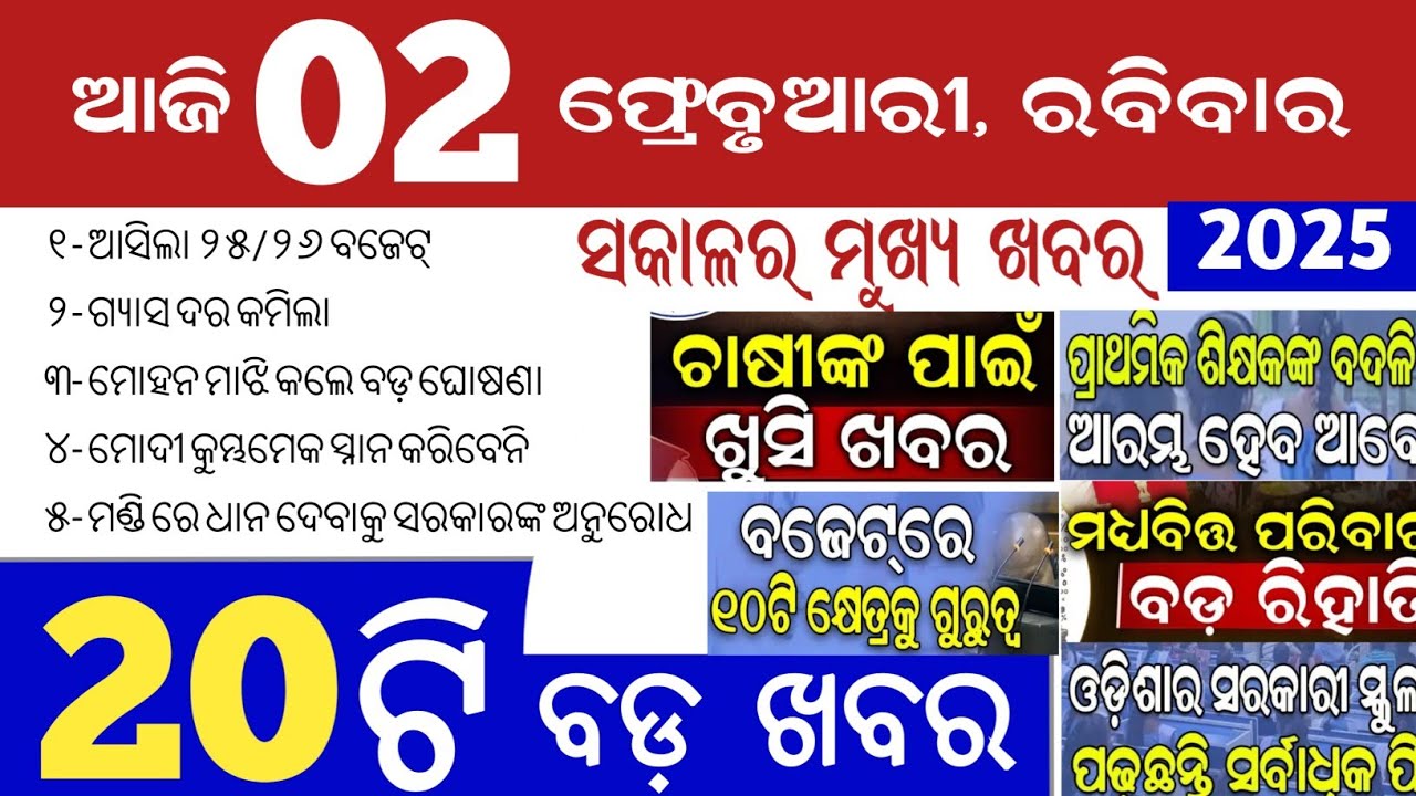 today's top 20 fresh odia news #Odia news headlines today #all news ...