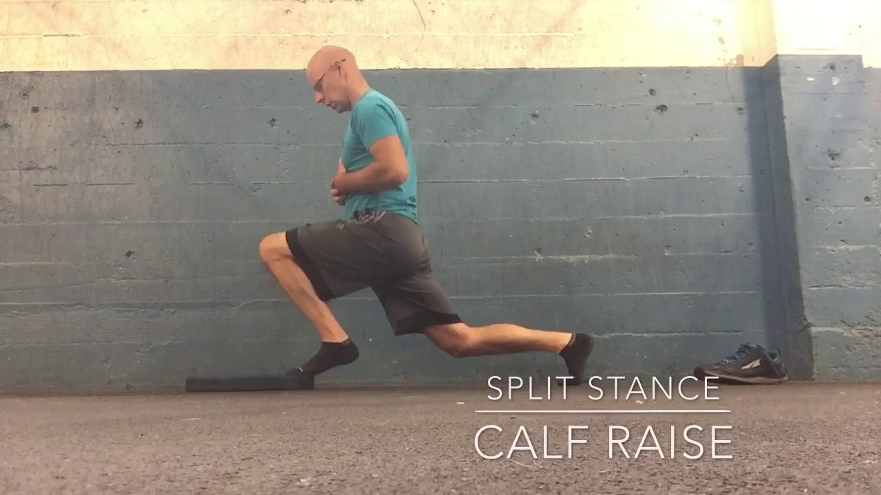 Split Stance Calf Raise - YouTube