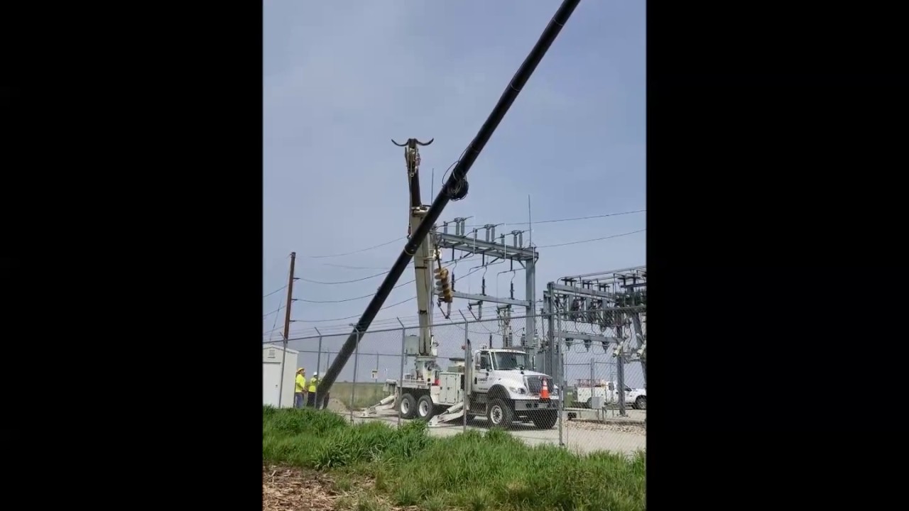 SCADA pole install - YouTube