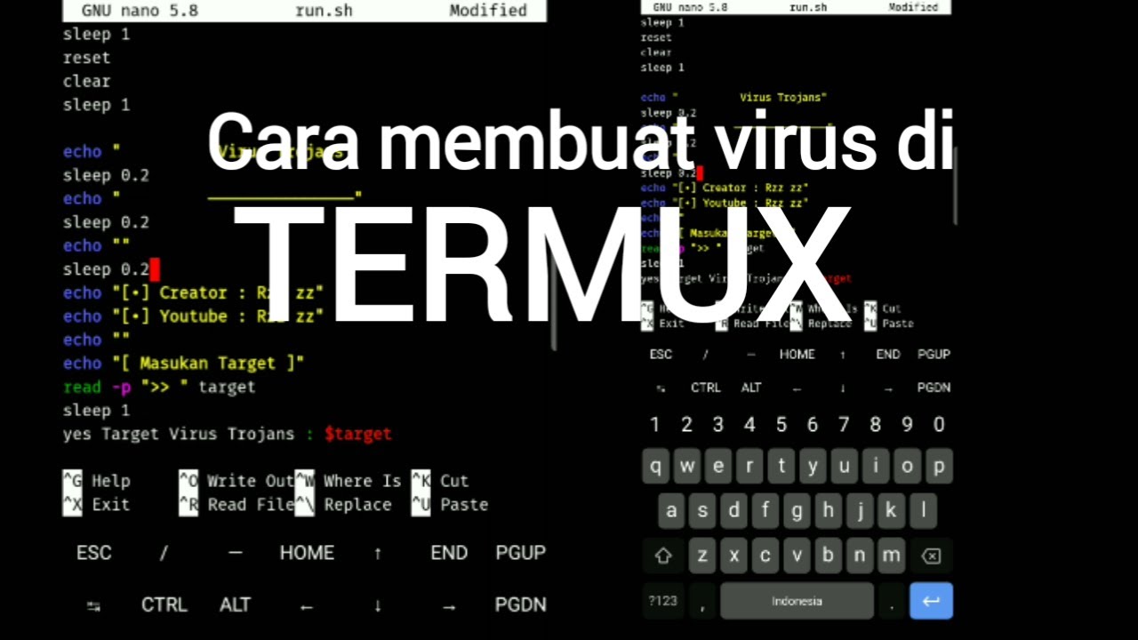 CARA MEMBUAT VIRUS DI TERMUX NEW || BUAT PEMULA - YouTube