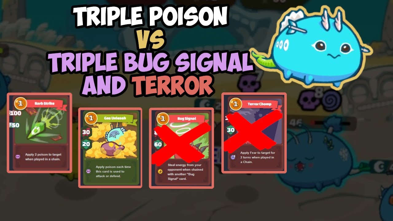 Triple Poison vs Triple Bug Signal and Terror Cute Bunny - Axie ...