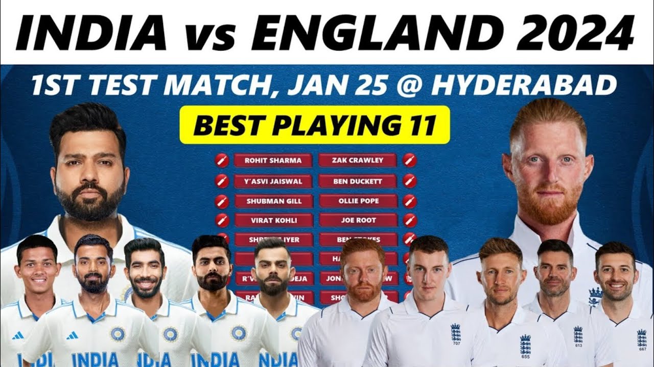 England Tour Of India Test Series 2024 ll India vs England 1st Test ...