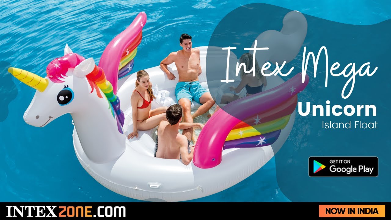 Intex Mega Unicorn Island Float - YouTube