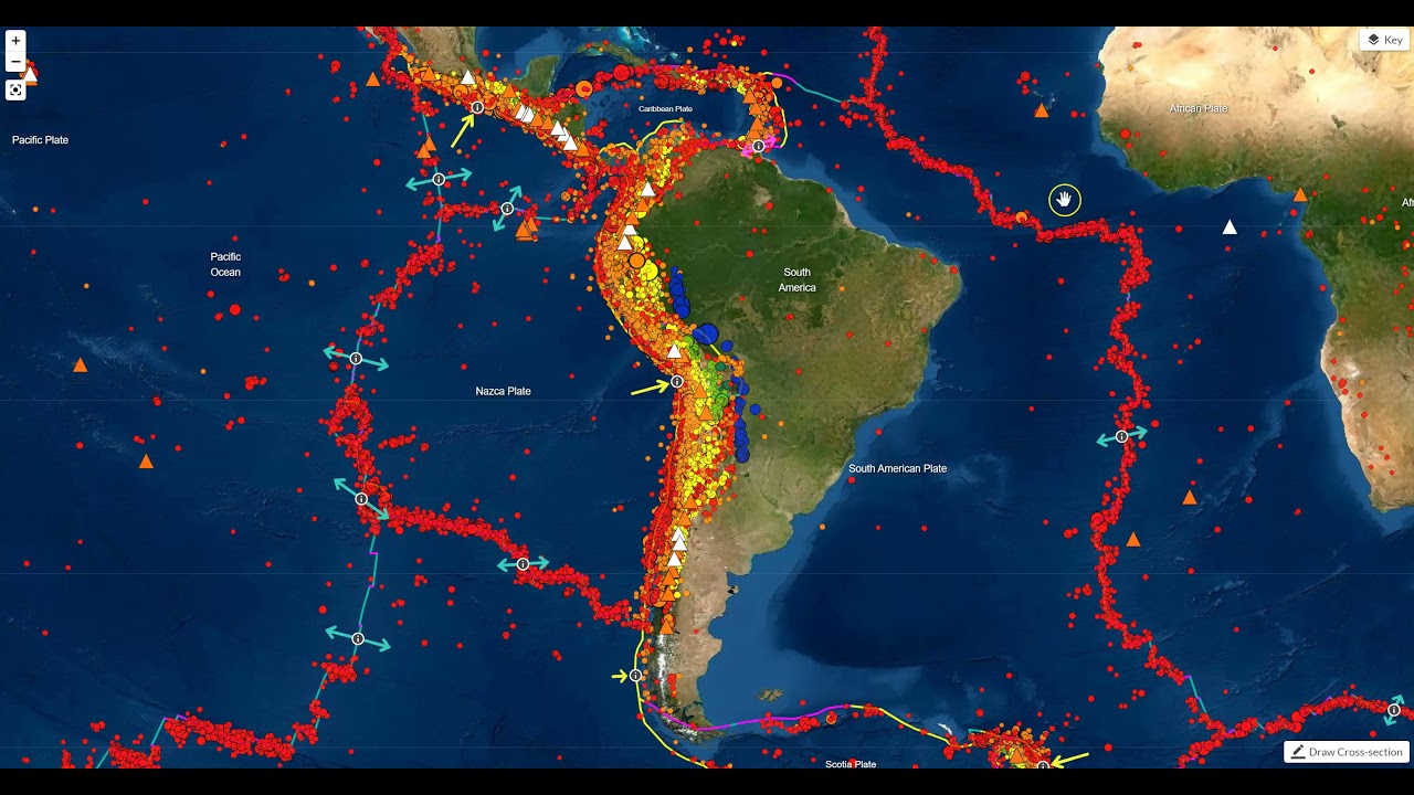 Andes mountain earthquakes cross section - YouTube