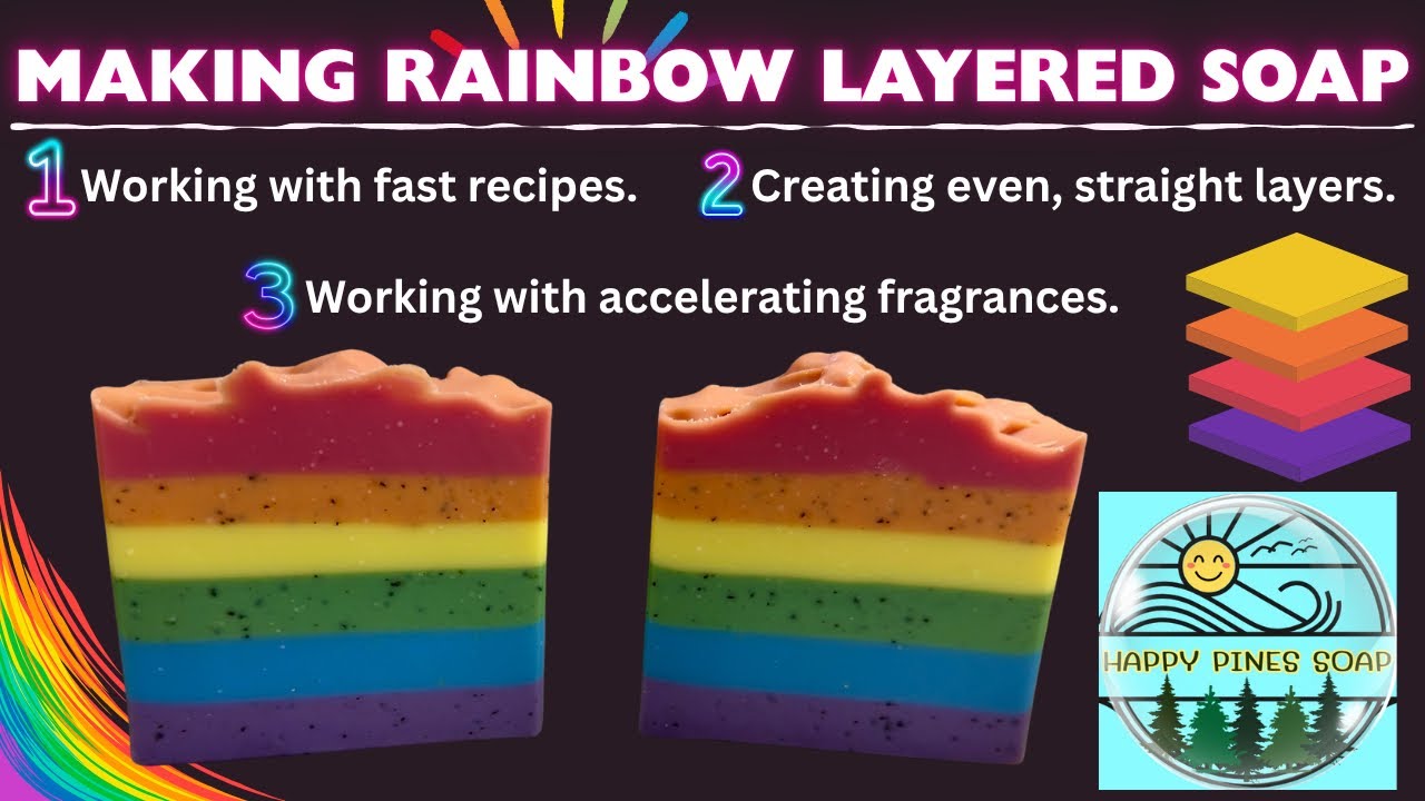 How to Make Perfectly Layered Soap: RAINBOW SOAP Tutorial - YouTube