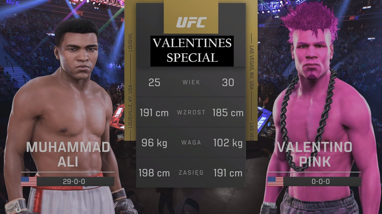 VALENTINES SPECIAL Muhammad Ali vs Valentino Pink Full Fight UFC 5 ...