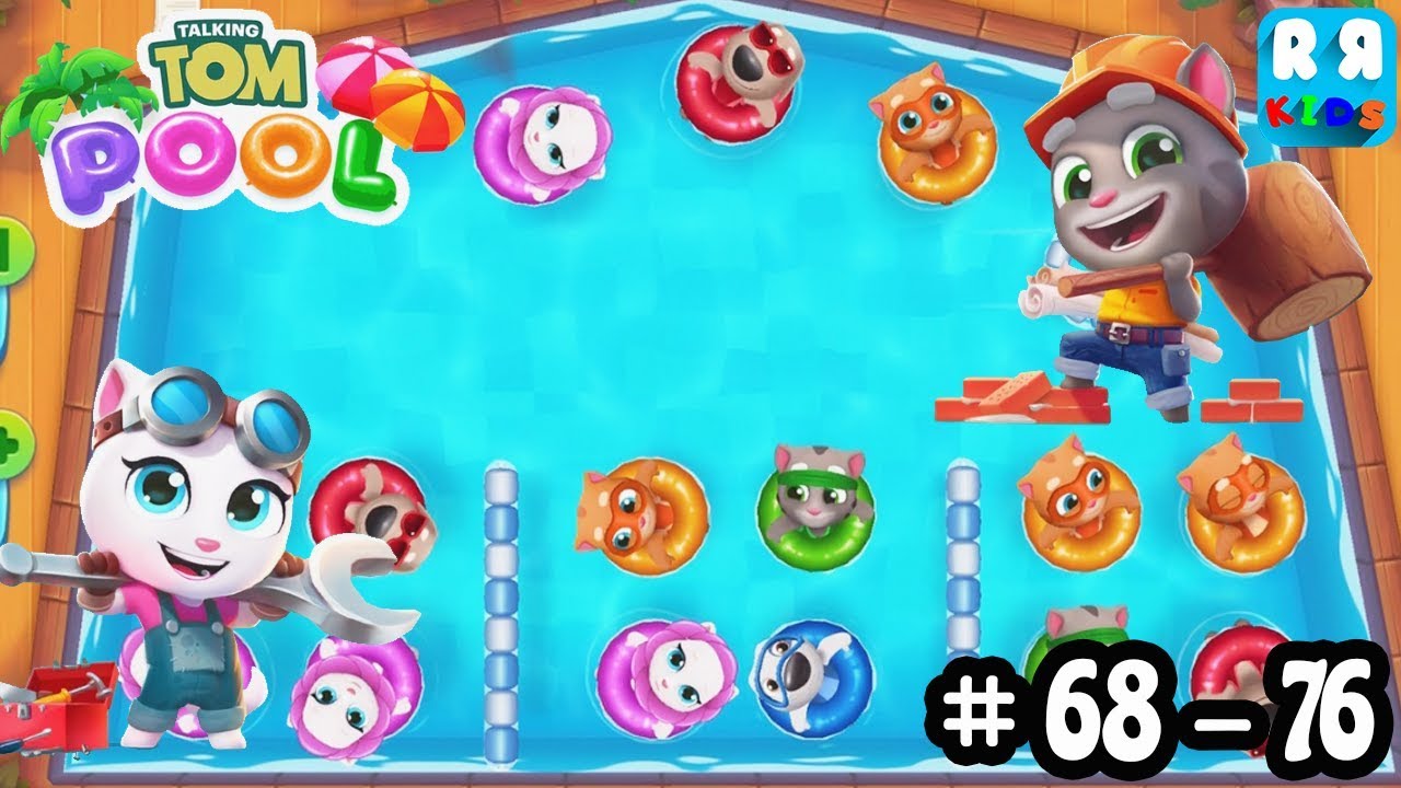 Talking Tom Pool - Level 68 - 76 Walktrough Gameplay - YouTube