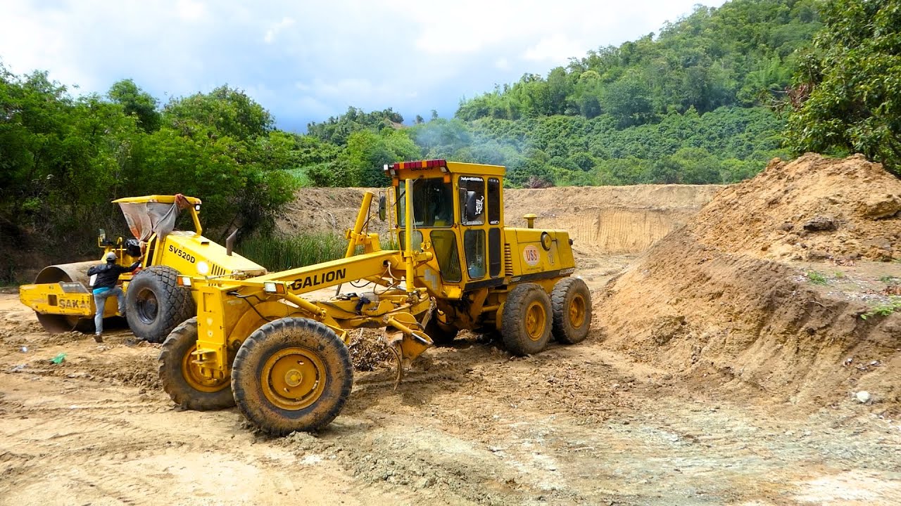Starting The First Building Foundation Project With Road Construction ...