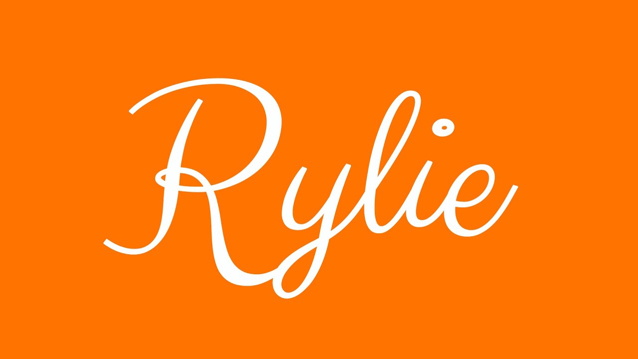 Learn how to Sign the Name Rylie Stylishly in Cursive Writing - YouTube
