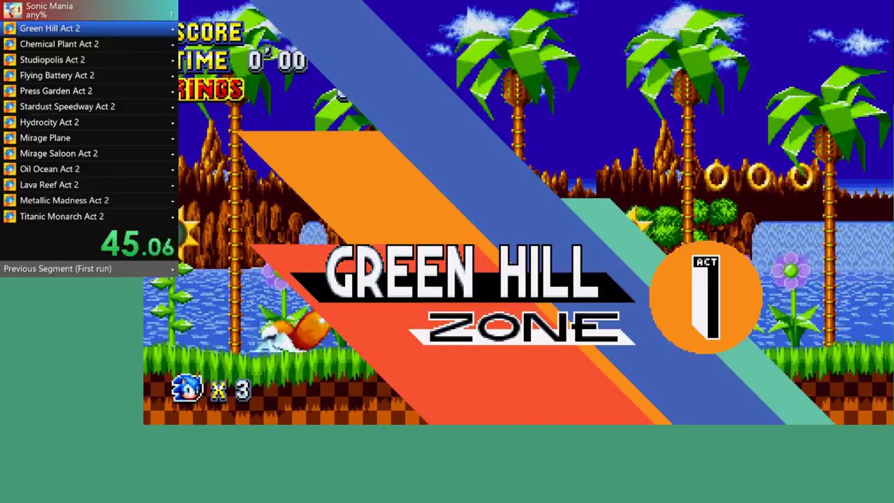 Second Sonic Mania Speed-run [1:22:45] - YouTube