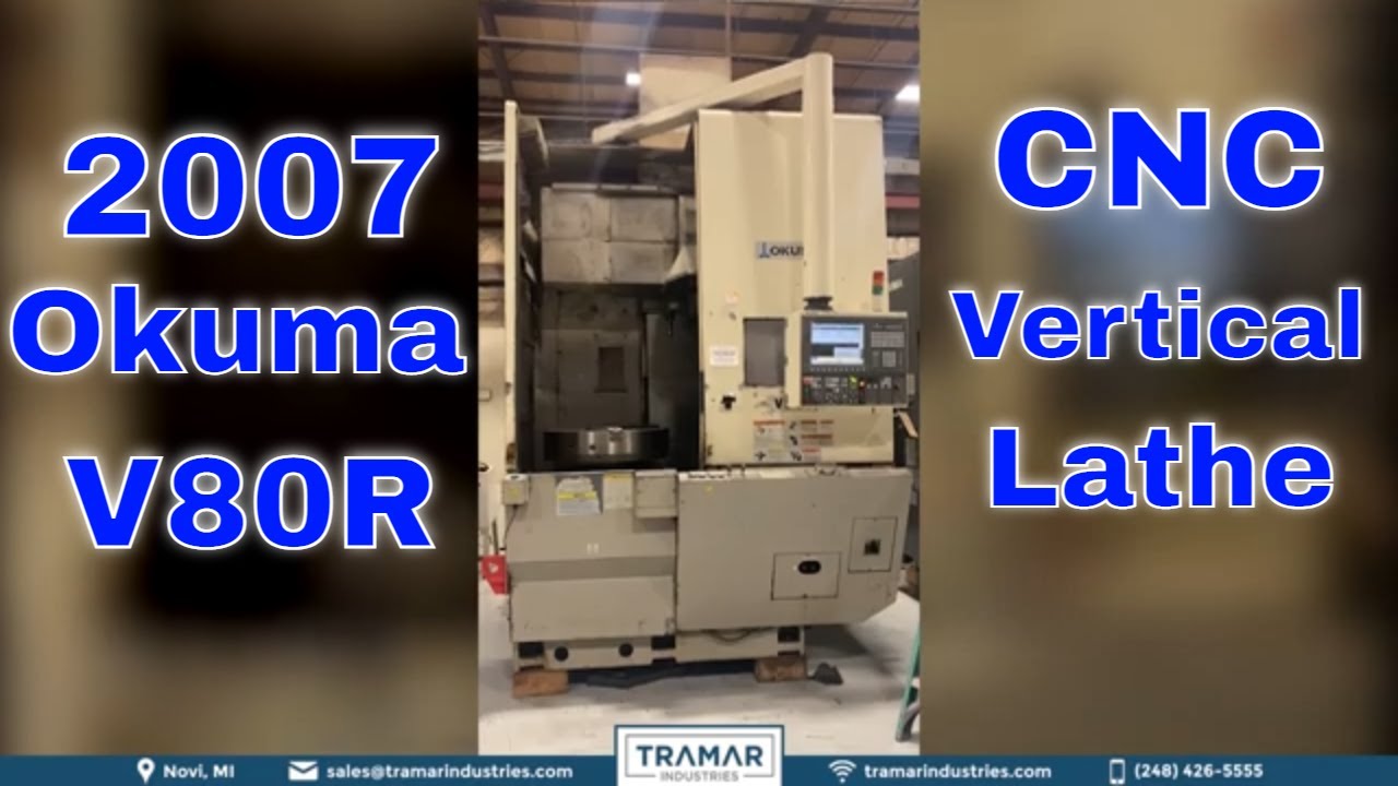 Okuma V80r CNC Vertical Turret Lathe For Sale - YouTube