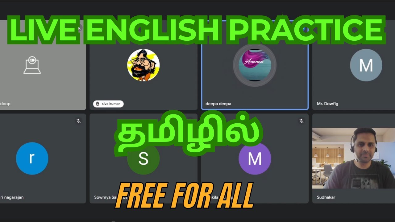 இலவச English Speaking Practice - Live Sessions🥰. Spoken English ...