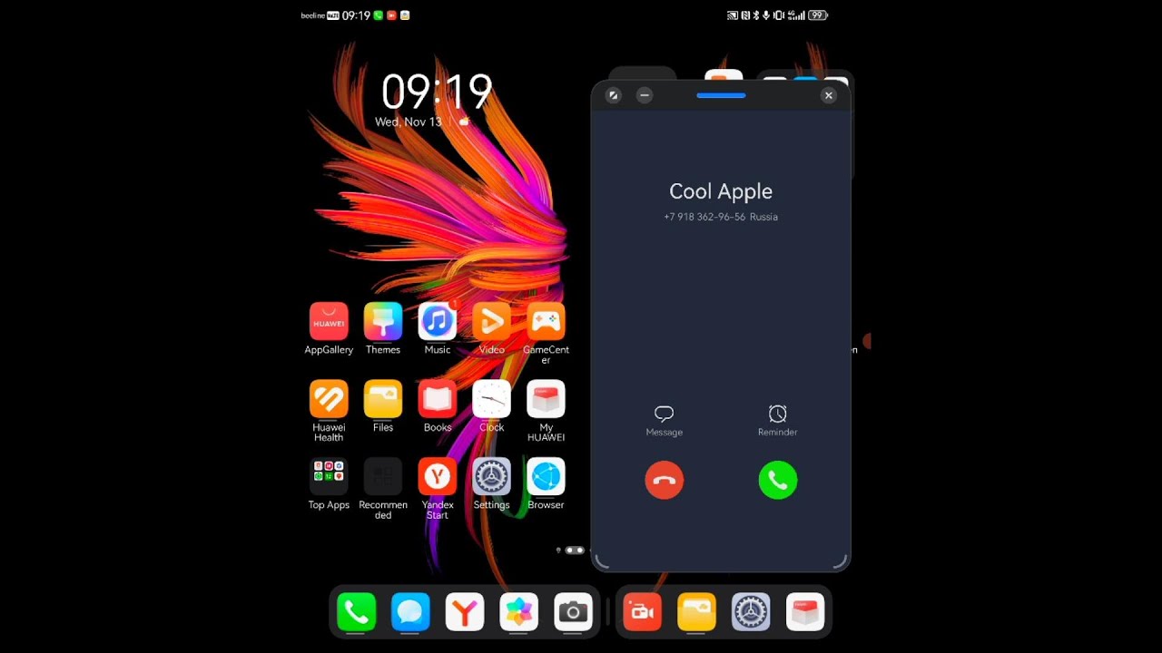 Huawei Mate XS 2 512 Mb screen call recording / Incoming call - YouTube