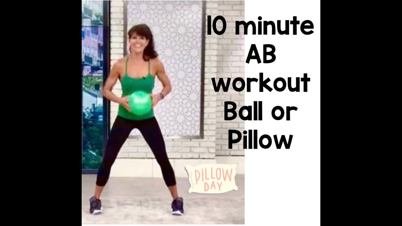10 minutes AB workout with ball or pillow - YouTube