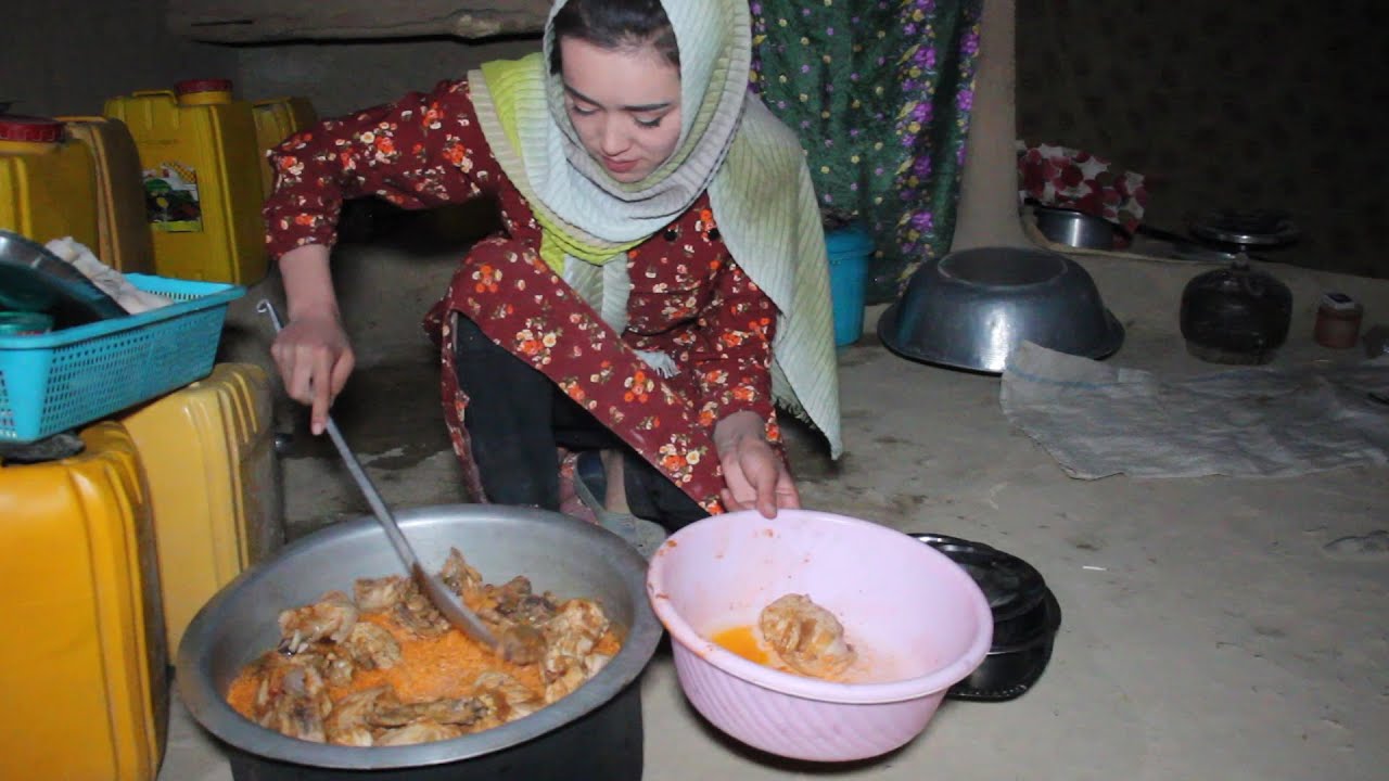 Village Life in Afghanistan | Afghan Best Kabuli Pulao | Young Girl ...