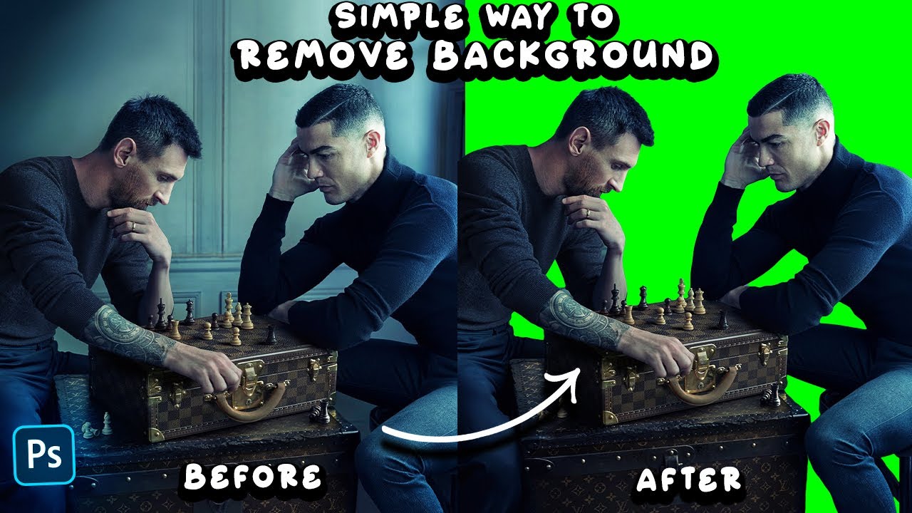 How to Remove Image Background in Photoshop - Messi and Ronaldo Qatar ...