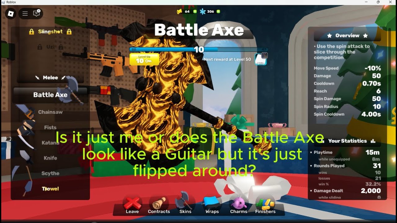I Got the New Battle Axe in Roblox Rivals [Christmas Update] - YouTube
