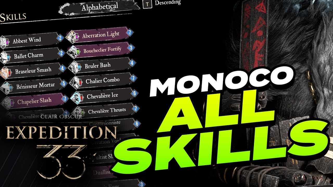 ALL Monoco Skills in Clair Obscur: Expedition 33 - YouTube