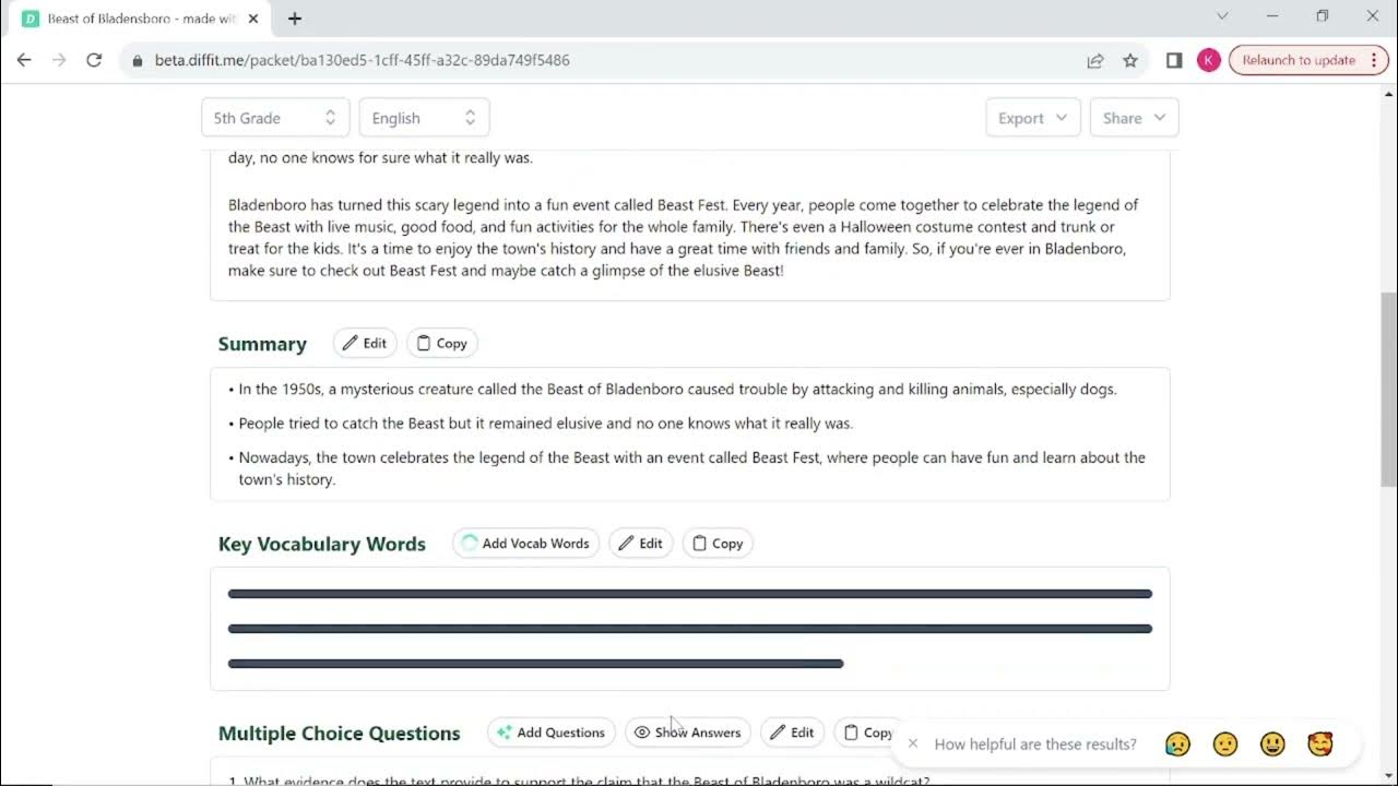 Using Diffit AI to create language activities for speech therapy - YouTube