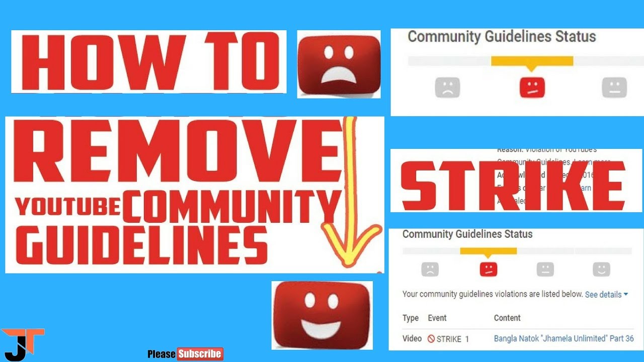 I Got Community Guideline Strike on My Channel How To REMOVE community ...
