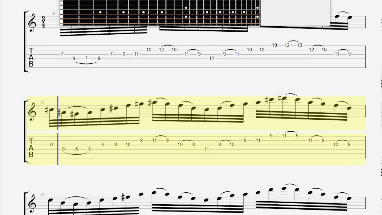 Cacophony Black Cat GUITAR 1 TAB - YouTube