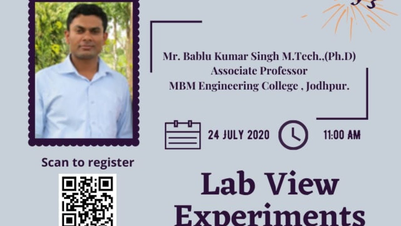 FDP III - Lab View Experiments - YouTube