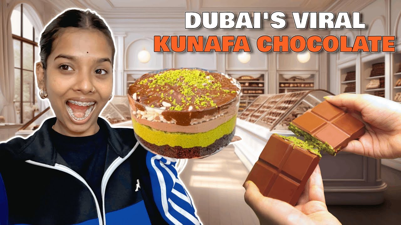 TRYING DUBAI VIRAL KUNAFA CHOCOLATE | B’laban DUBAI - YouTube