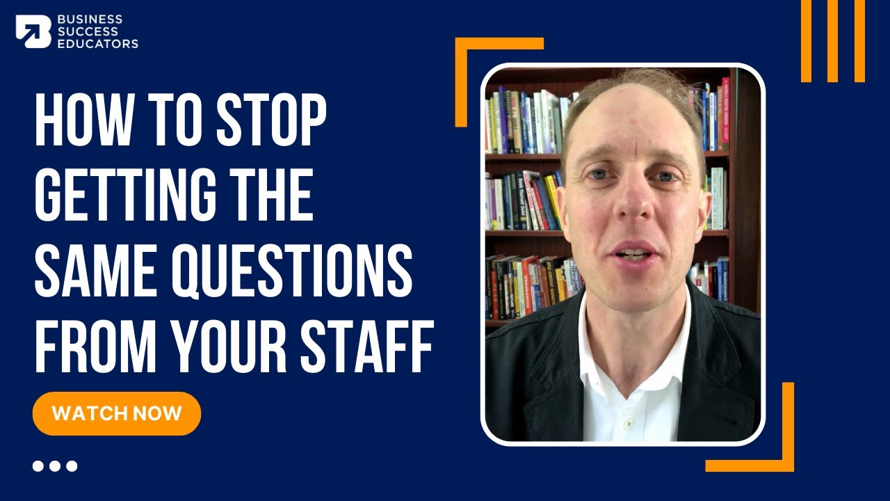 How to Stop Getting the Same Questions From Your Staff - YouTube