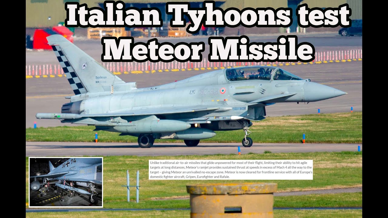 Italian Typhoon armed with Meteor Missile - YouTube
