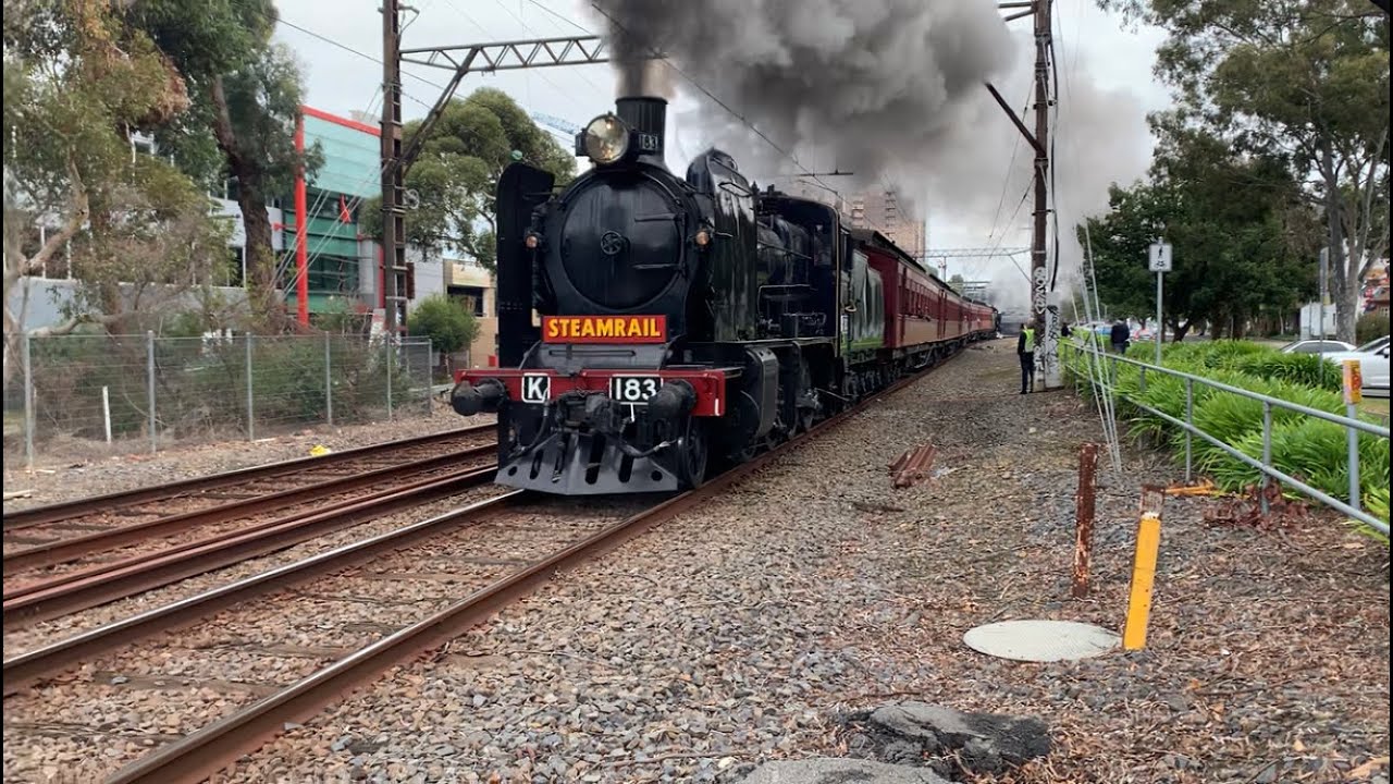 Steamrail VR K183 & K100 Passes Through Box Hill on a Special Service ...