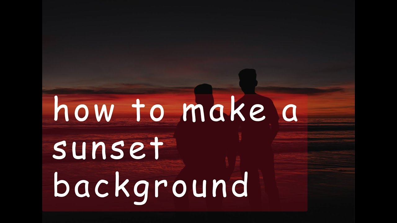 How to Create a Stunning Sunset Background Using Photoshop - YouTube
