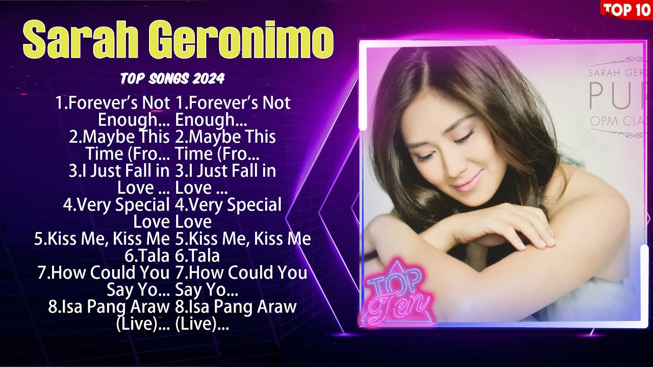 Sarah Geronimo Best OPM Songs Playlist 2024 Ever ~ Greatest Hits Full ...