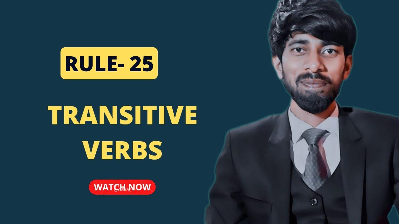 100 Most Important Rules |Rule - 25|"Transitive Verb"| English Grammar ...