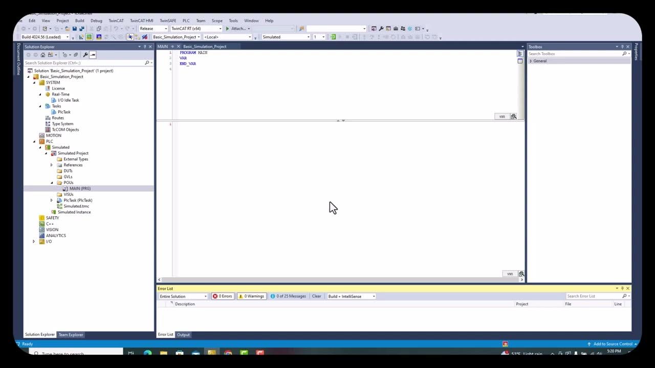 PLC Basic 1:TWINCAT 3 Beckhoff creating project and simulation how to simulate plc in twincat 3 ...