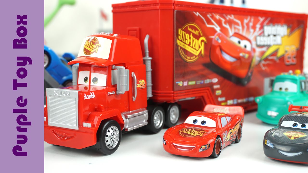 Mack Truck Playset Disney Cars Lighting McQueen Mini Car Toys 디즈니 맥퀸 ...