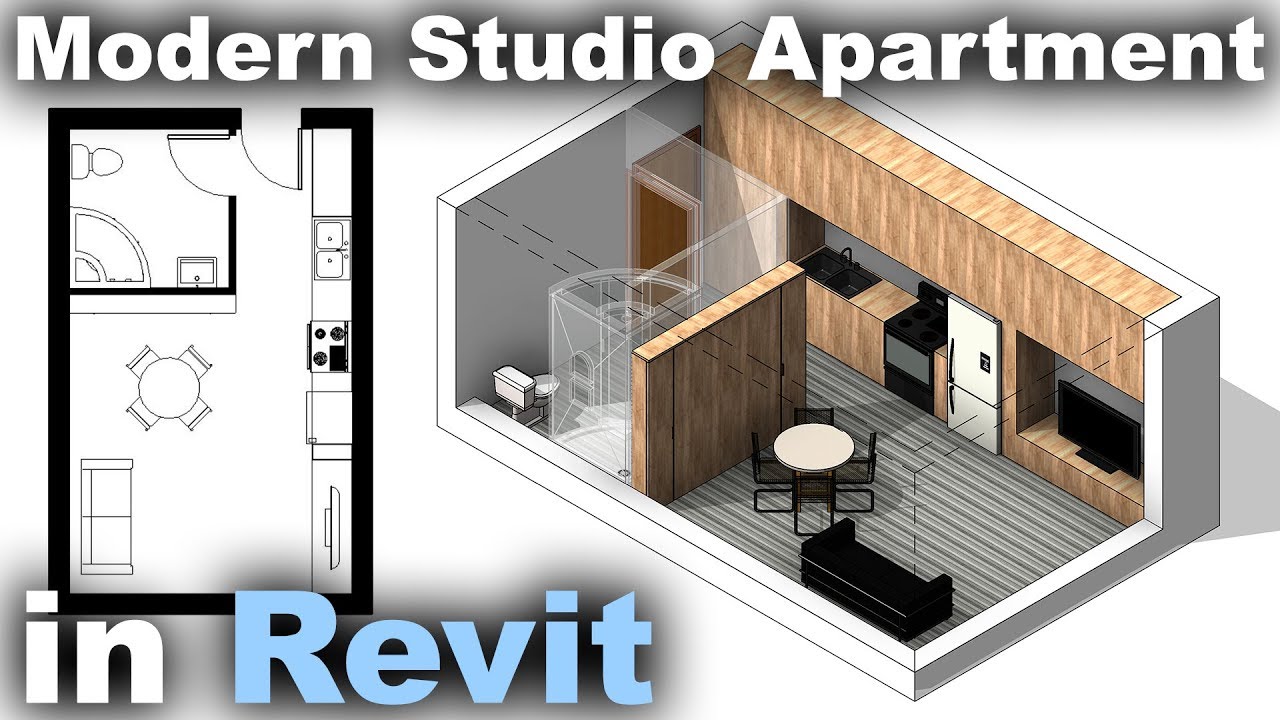 Modern Studio Apartment in Revit Tutorial - YouTube