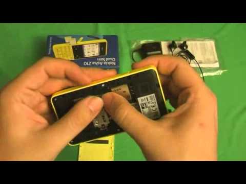 Распаковка / Unpacking Nokia Asha 210 Dual Sim
