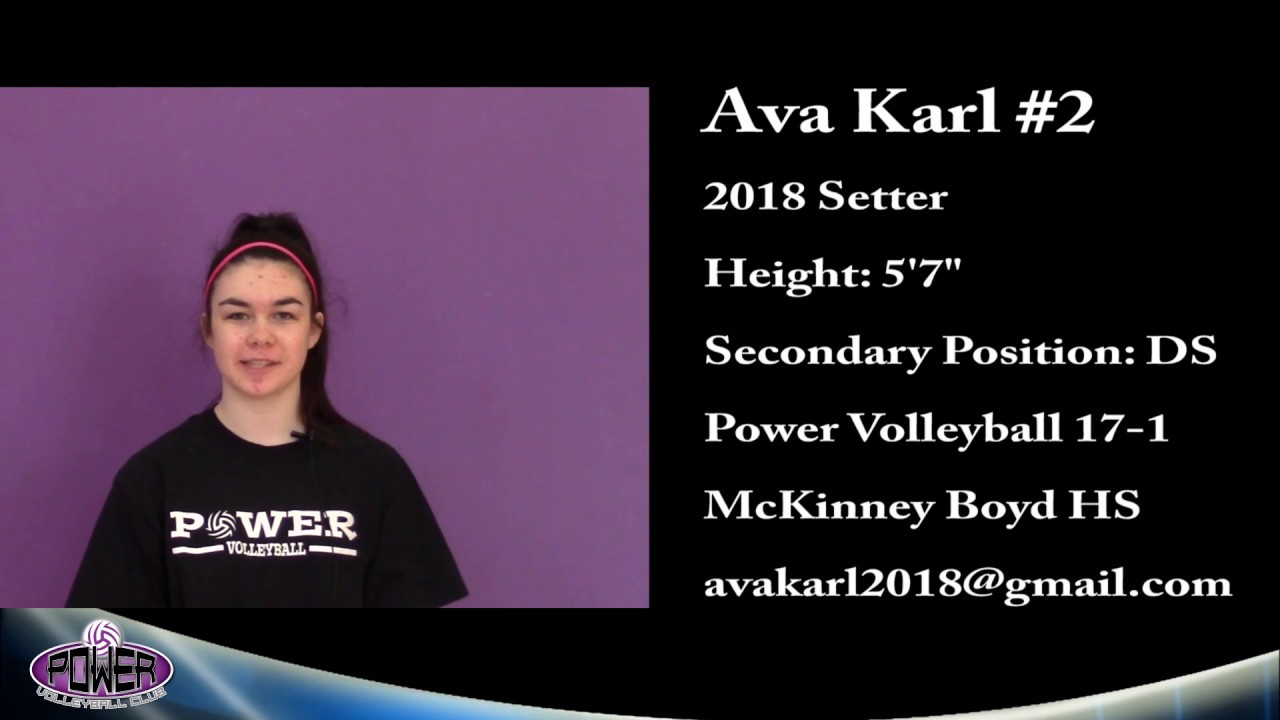 Ava Karl- 5'7 2018 Setter/DS Skills Video - YouTube