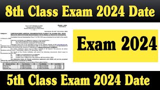 8th Class Date Sheet 2024 5th Class Date Sheet 2024 8th Class Board ...