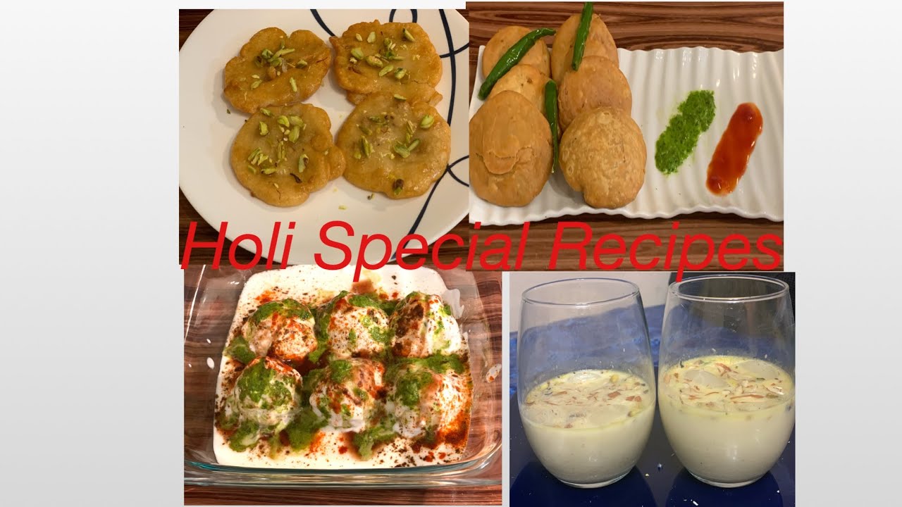| Holi special 4 Types pakwan | Malpua | Moong Dal Kachori | Dahi vada ...