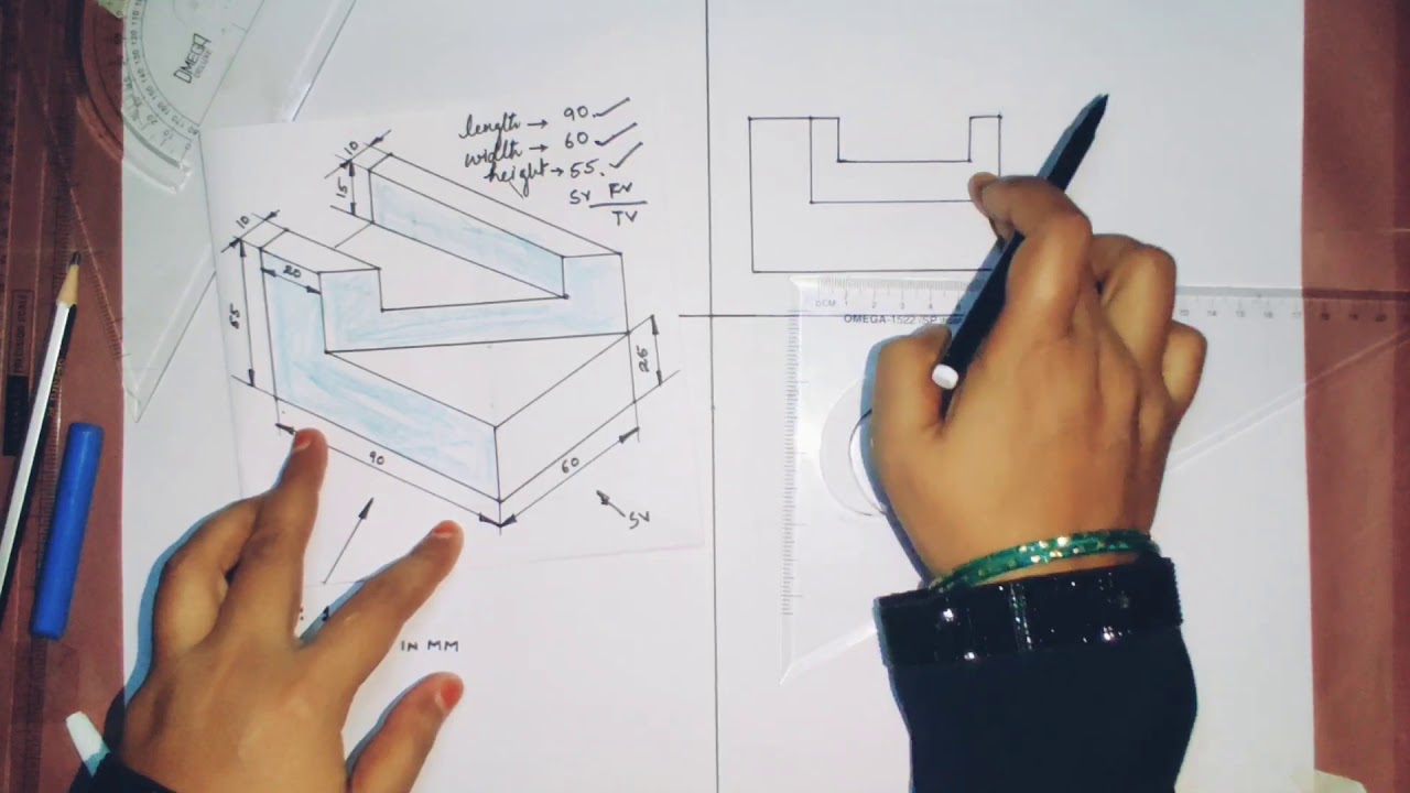 Isometric to Orthographic Projections. Block-4:First Angle and Third ...