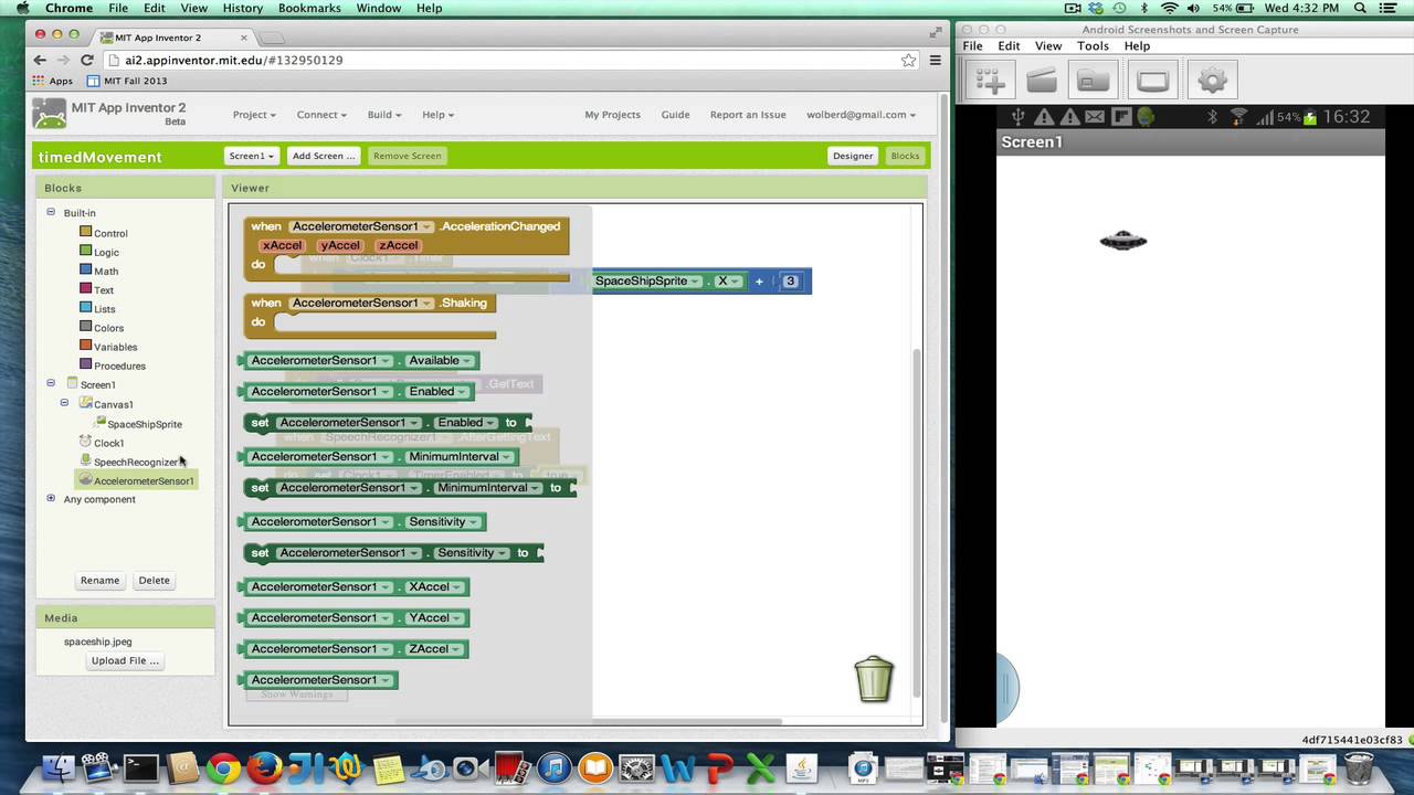 How do you start an animation by speaking with App Inventor? - YouTube