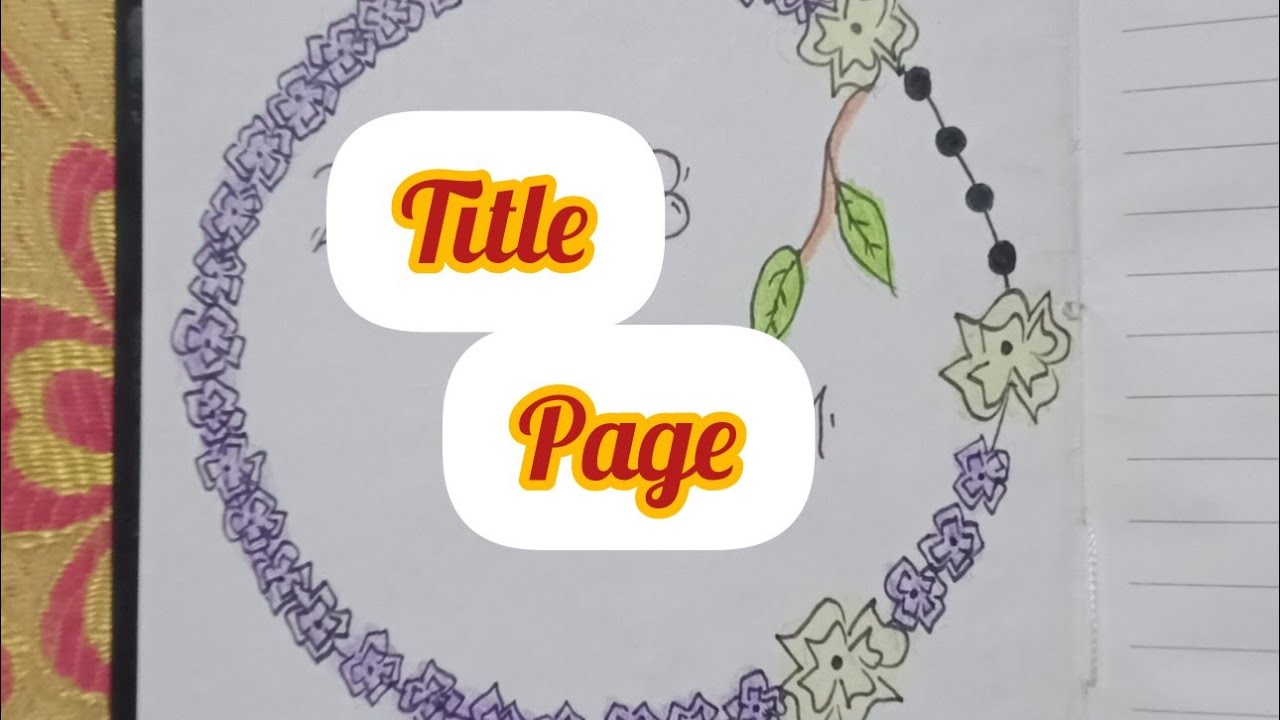 first page of my diary | title page | @dream_artist - YouTube