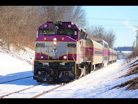 MBTA & Amtrak Trains on the Haverhill Line - YouTube